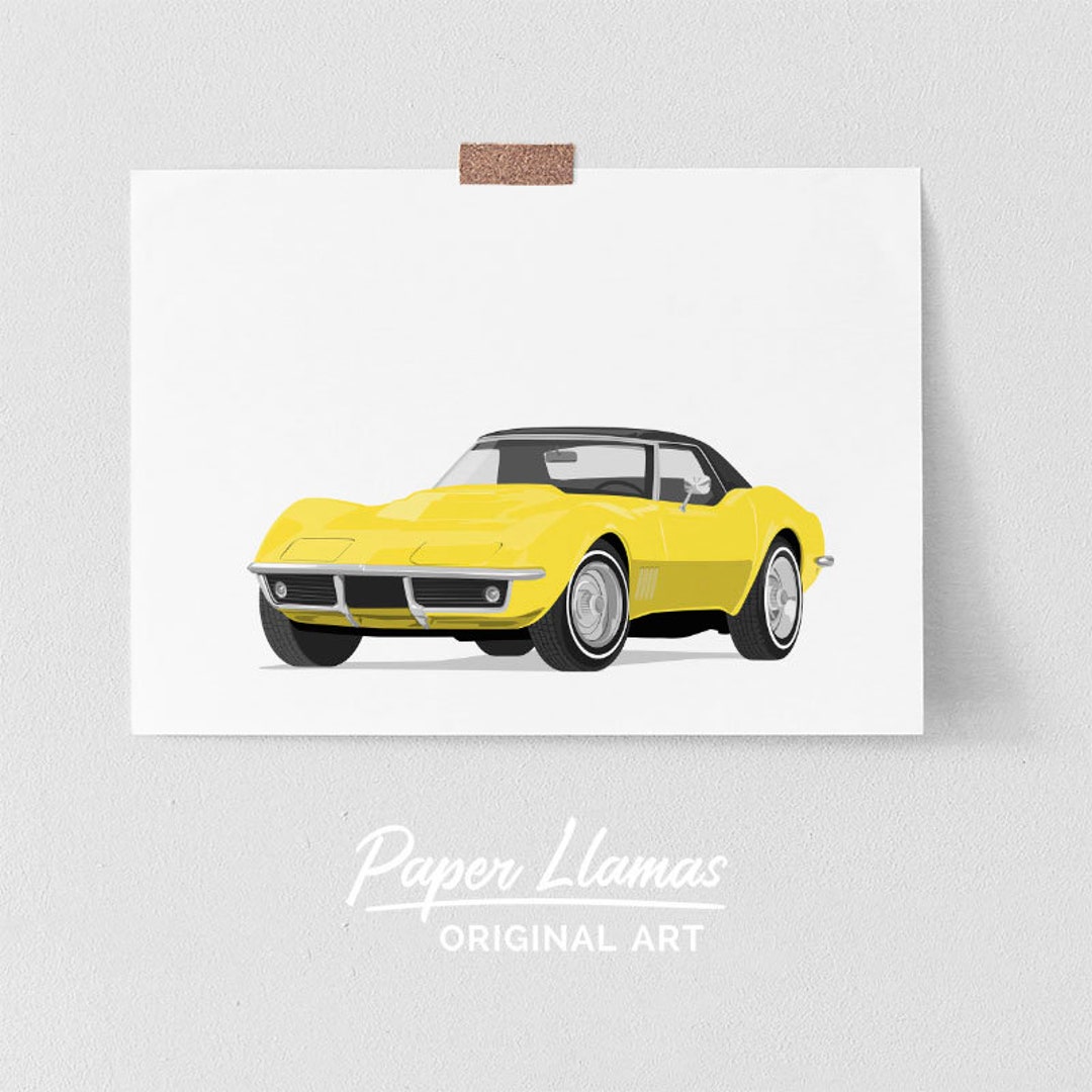 Classic Car Art - Stingray - PRINTABLE - Instant Download Boys ...