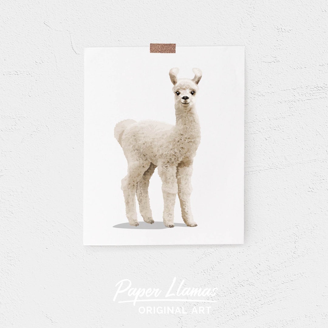 Baby Llama Art Print - PRINTABLE DIGITAL DOWNLOAD - Desert Nursery ...
