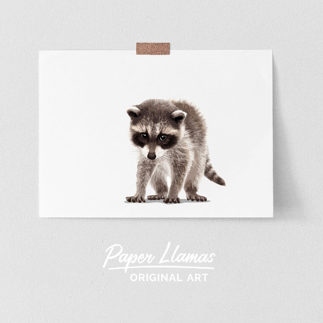 Baby Raccoon Art PRINTABLE Instant Digital Download - Etsy