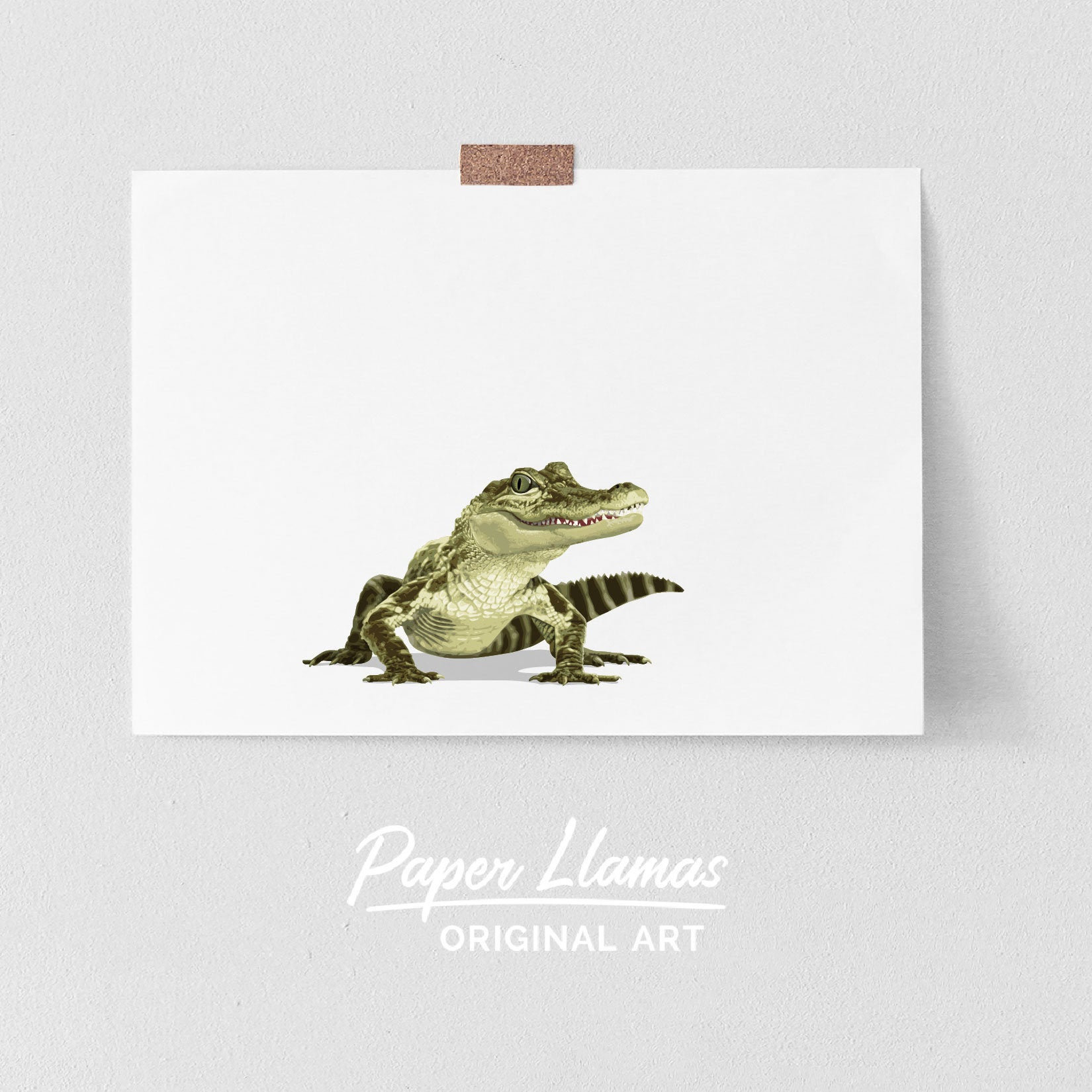 Baby Alligator Art PRINTABLE Crocodile Jungle Nursery Wall | Etsy
