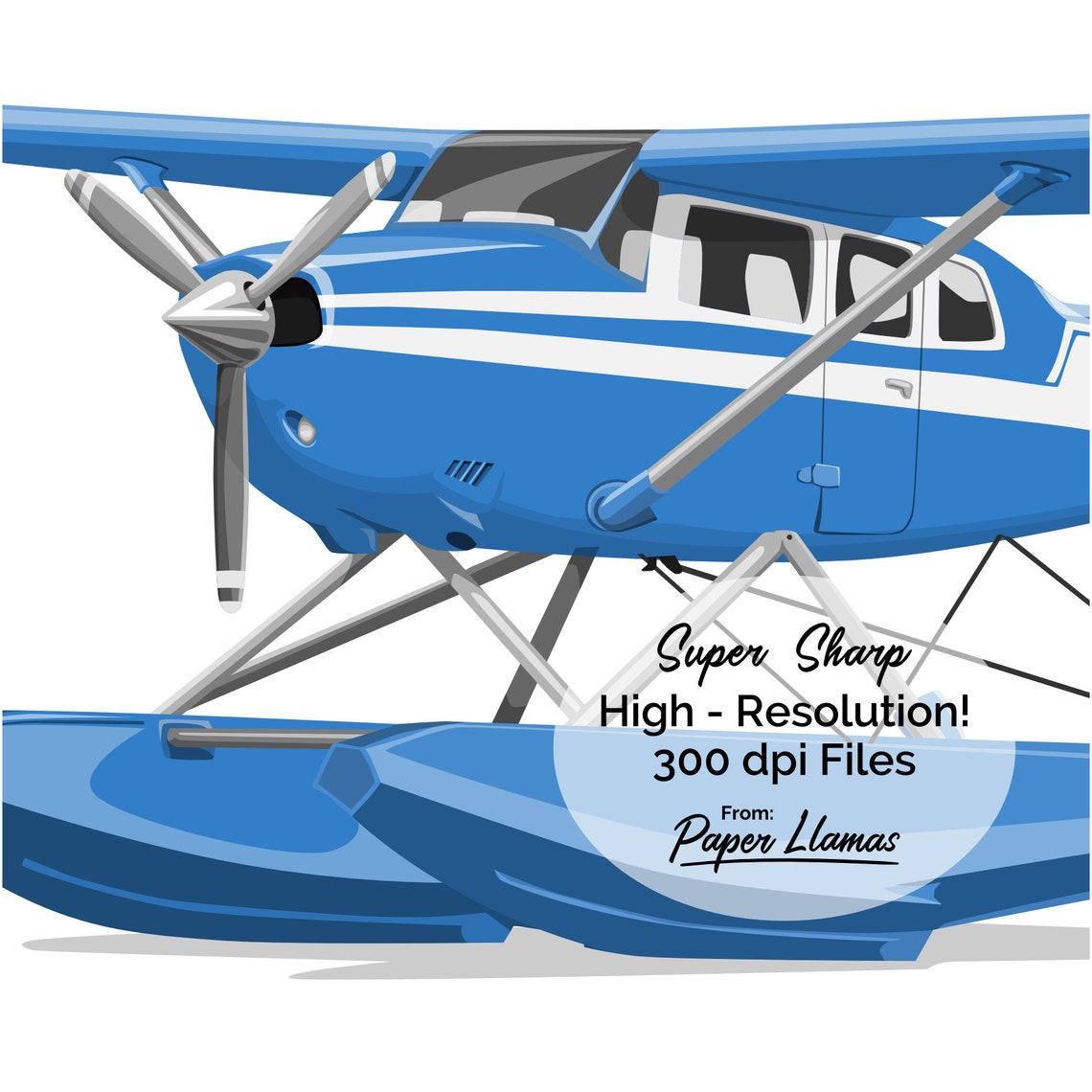 Airplane Nursery Art Print - Blue Sea Plane - PRINTABLE Digital ...