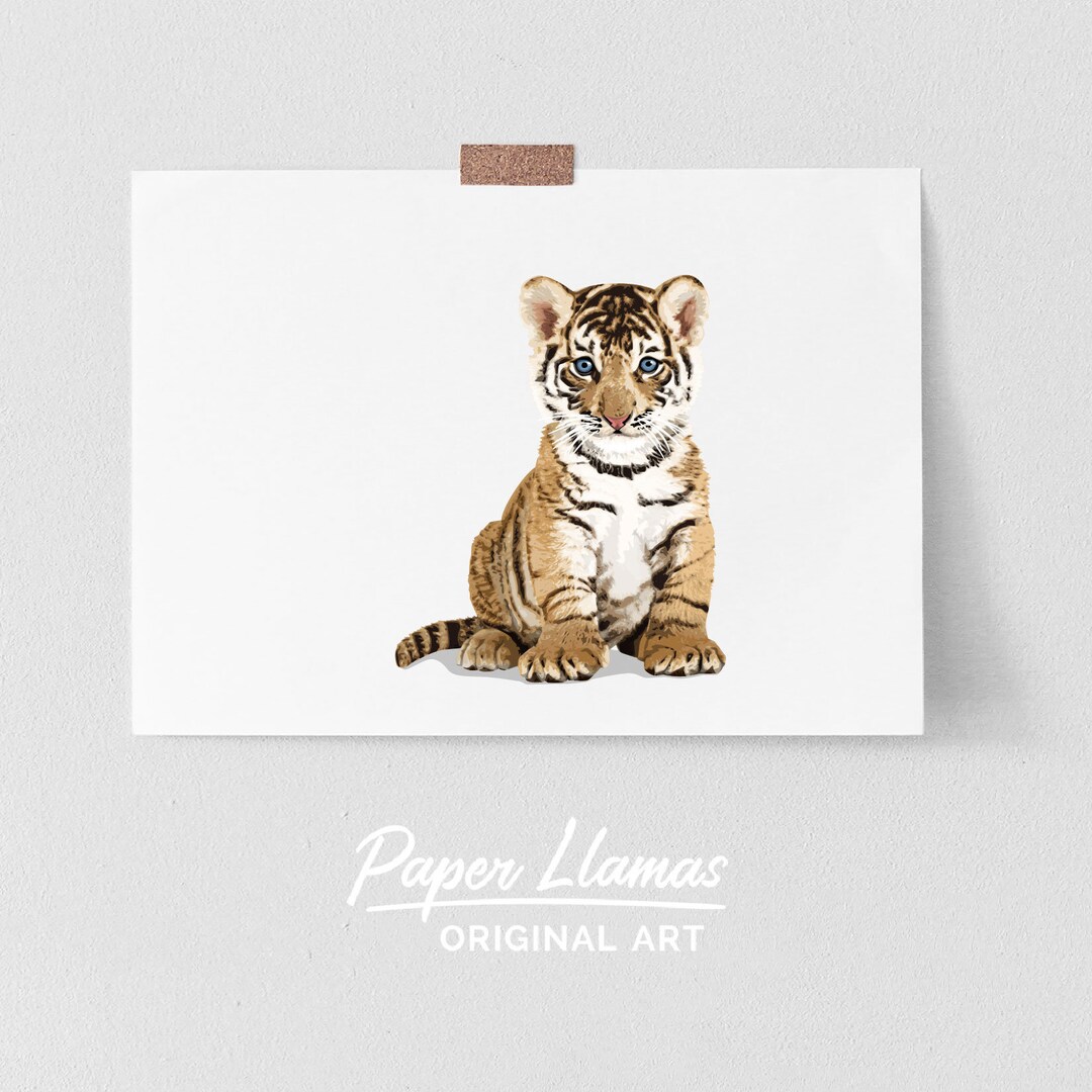 Baby Tiger Art Print: Jungle Nursery Decor (digital Download) - Etsy