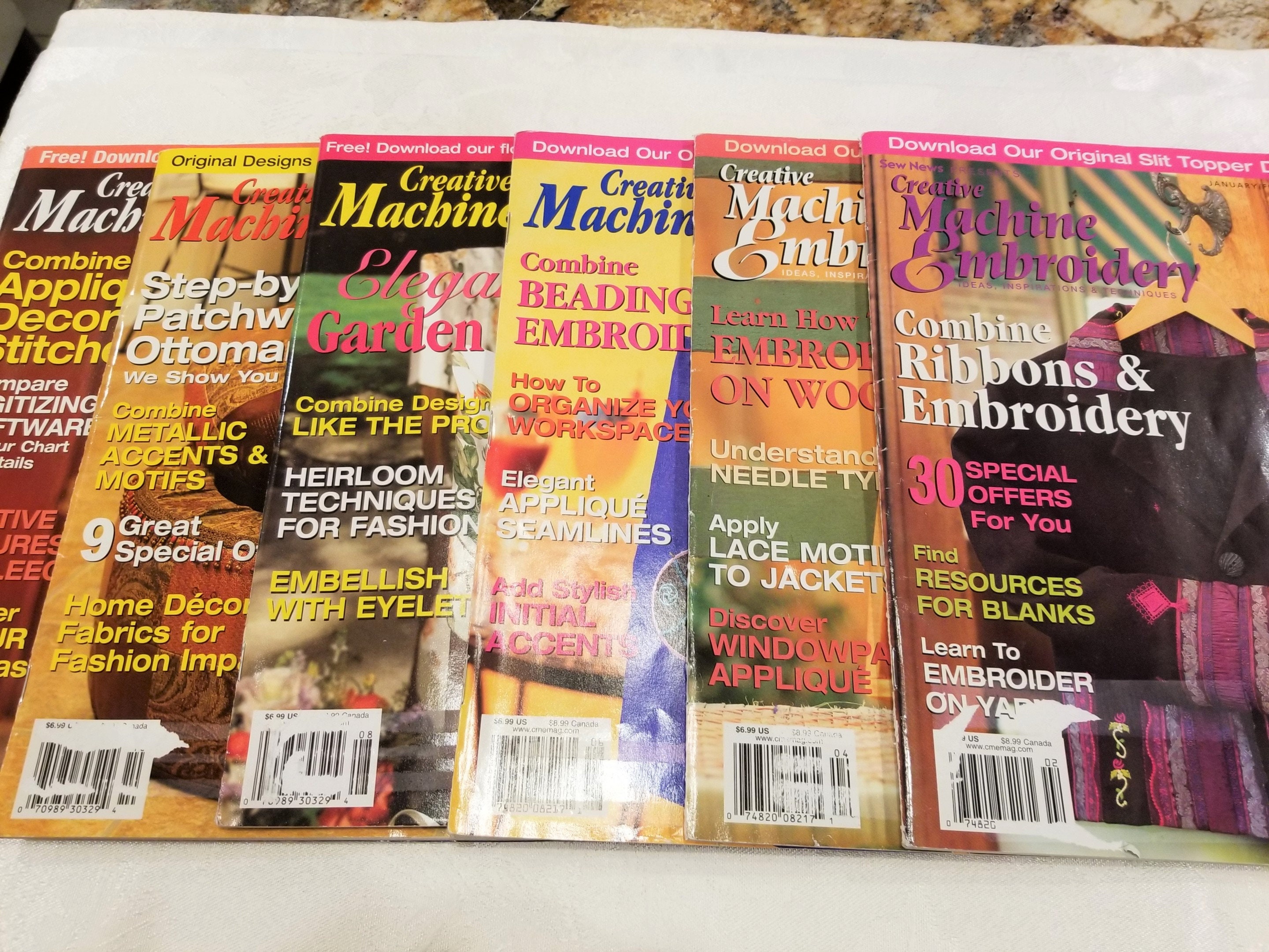 Creative Machine Embroidery Magazines 6 Volumes 2004 - Etsy