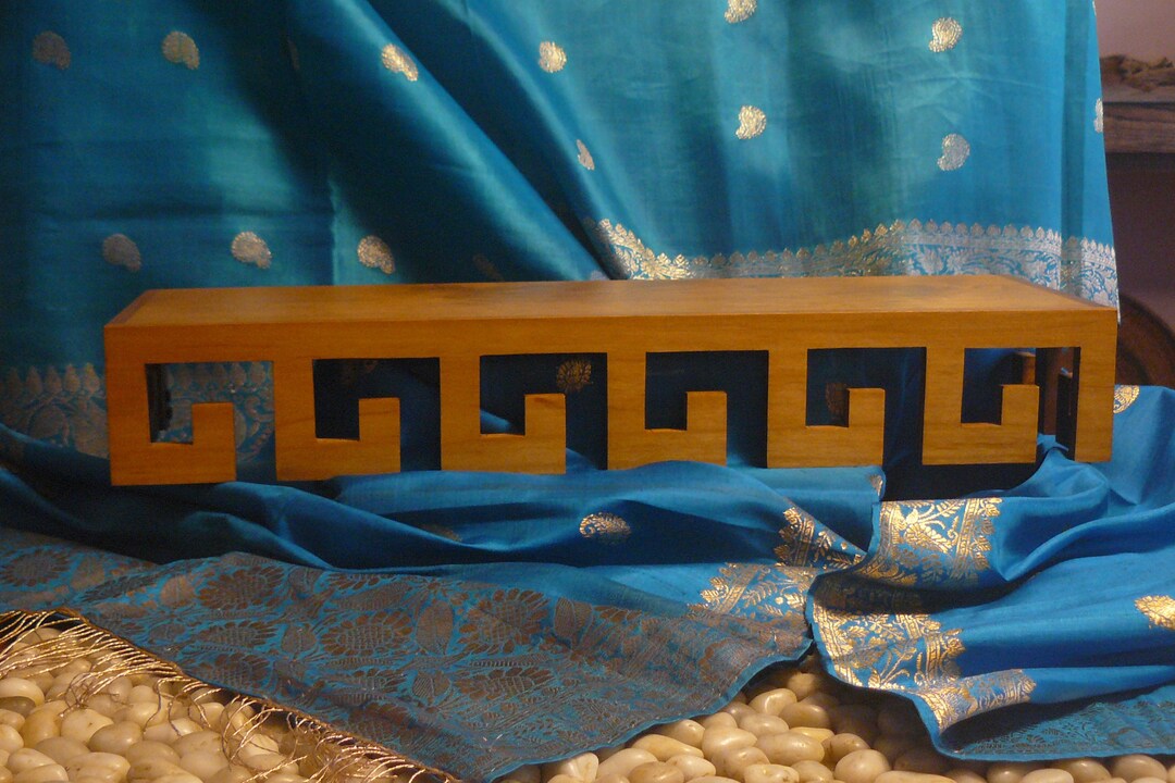 Greek Key Maple Wood Shelf - Etsy