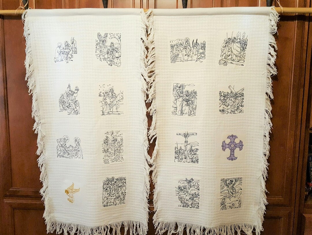 Christian "life of Christ" Handmade Embroidered Wall Banners/church ...