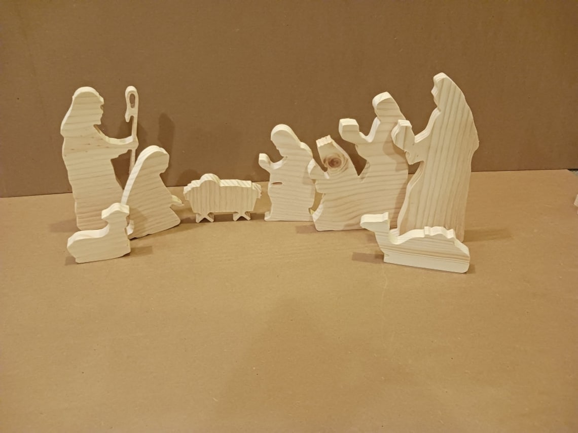Handmade Wooden Christmas Nativity Manger Stable With Light. - Etsy