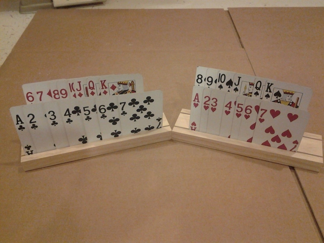 Set of 2 Handmade Wooden Playing Card Holders - Etsy