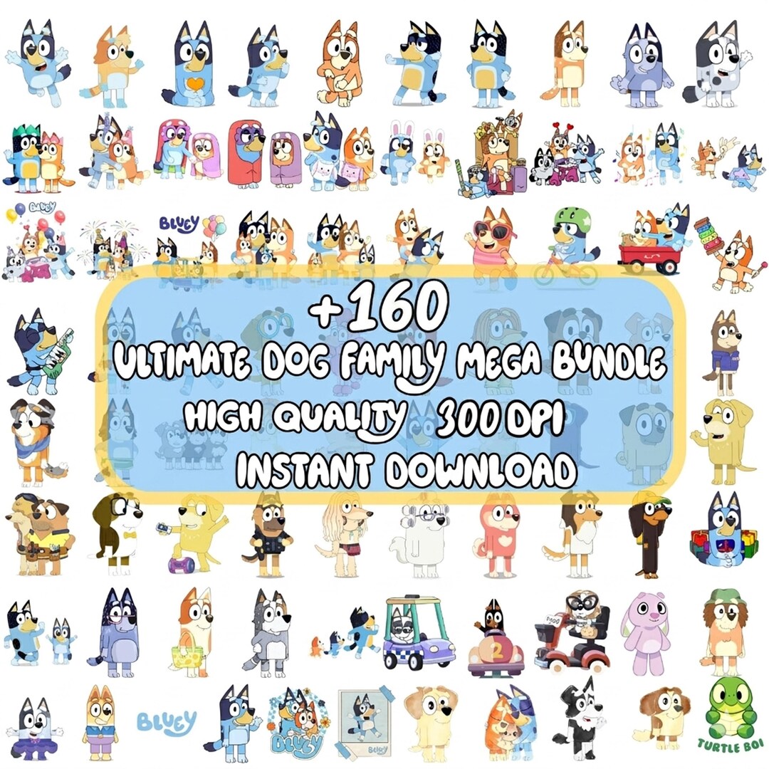 Mega 160+ Blue Dog PNG Bundle, Australian Cattle Dog Clipart, Full ...