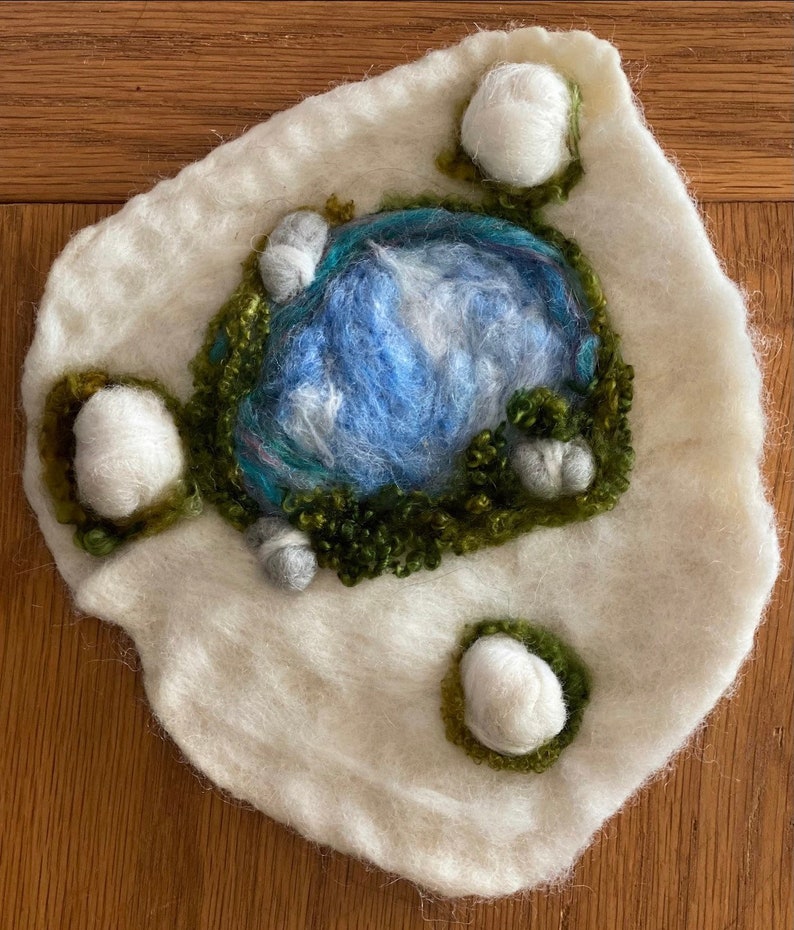 Mini Waldorf 100% Wool Needle and Wet Felted Play Mats: Winter ...