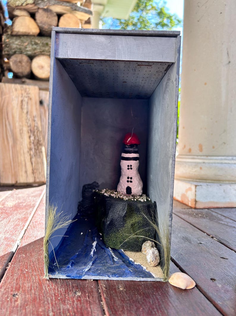 Lighthouse Book Nook, Handmade Finished Product That Lights Up! - Etsy