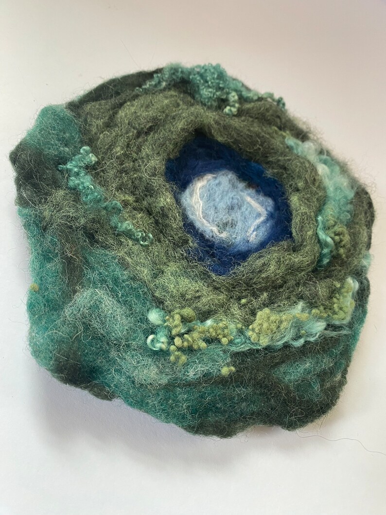 Miniature Felted Wool Forest Mat, Terrarium Display, Woodland Decor - Etsy