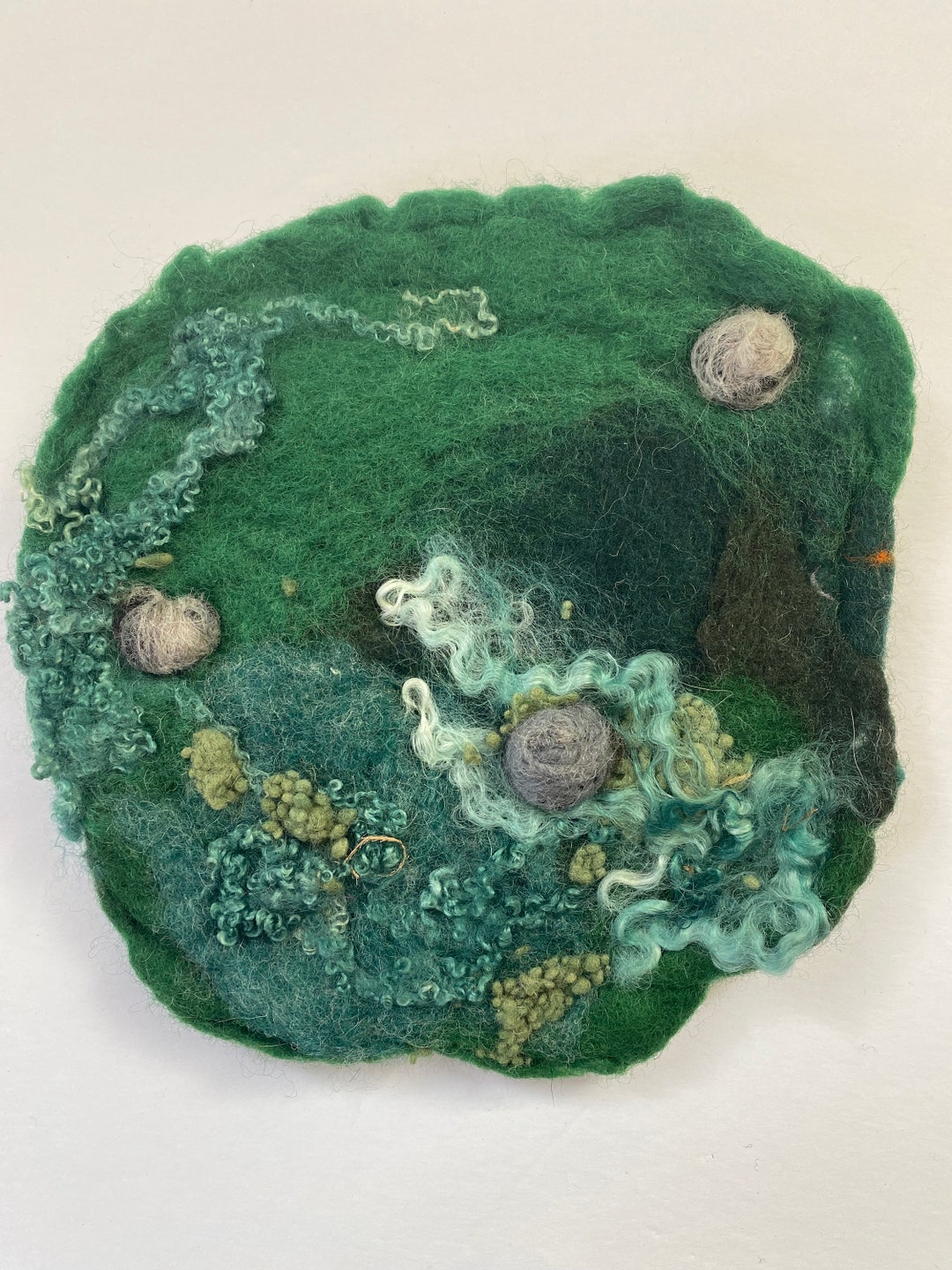 Mini Waldorf 100% Wool Needle and Wet Felted Play and Display Mat ...