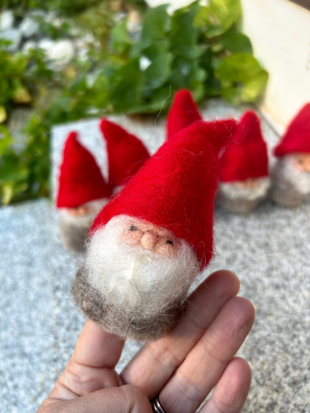 Little Needle Felt Bearded Gnomes, Waldorf German 100% Wool, Finger ...