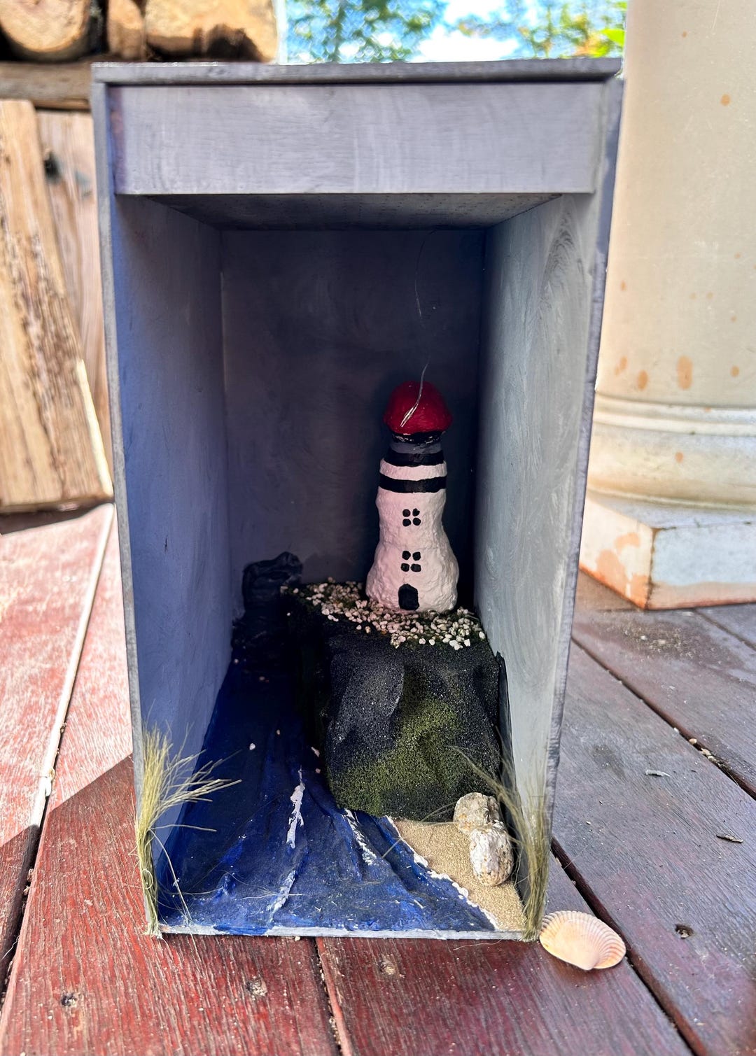 Lighthouse Book Nook, Handmade Finished Product That Lights Up! - Etsy