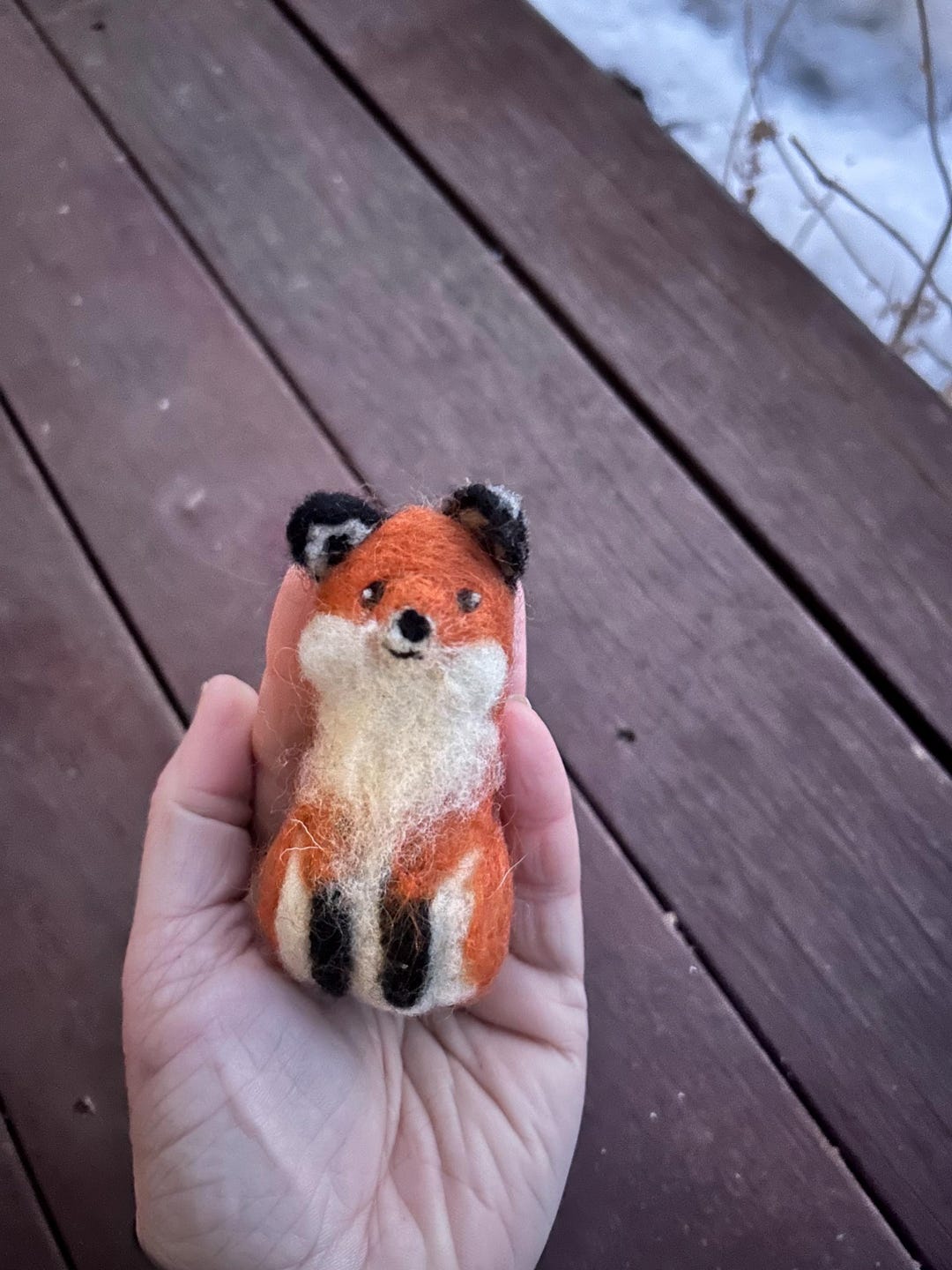 Mini Needle Felted Finger Puppet Fox - Etsy