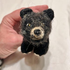 Realistic Wool Woodland Black Bear, Needlefelt Bear, 3 - Etsy