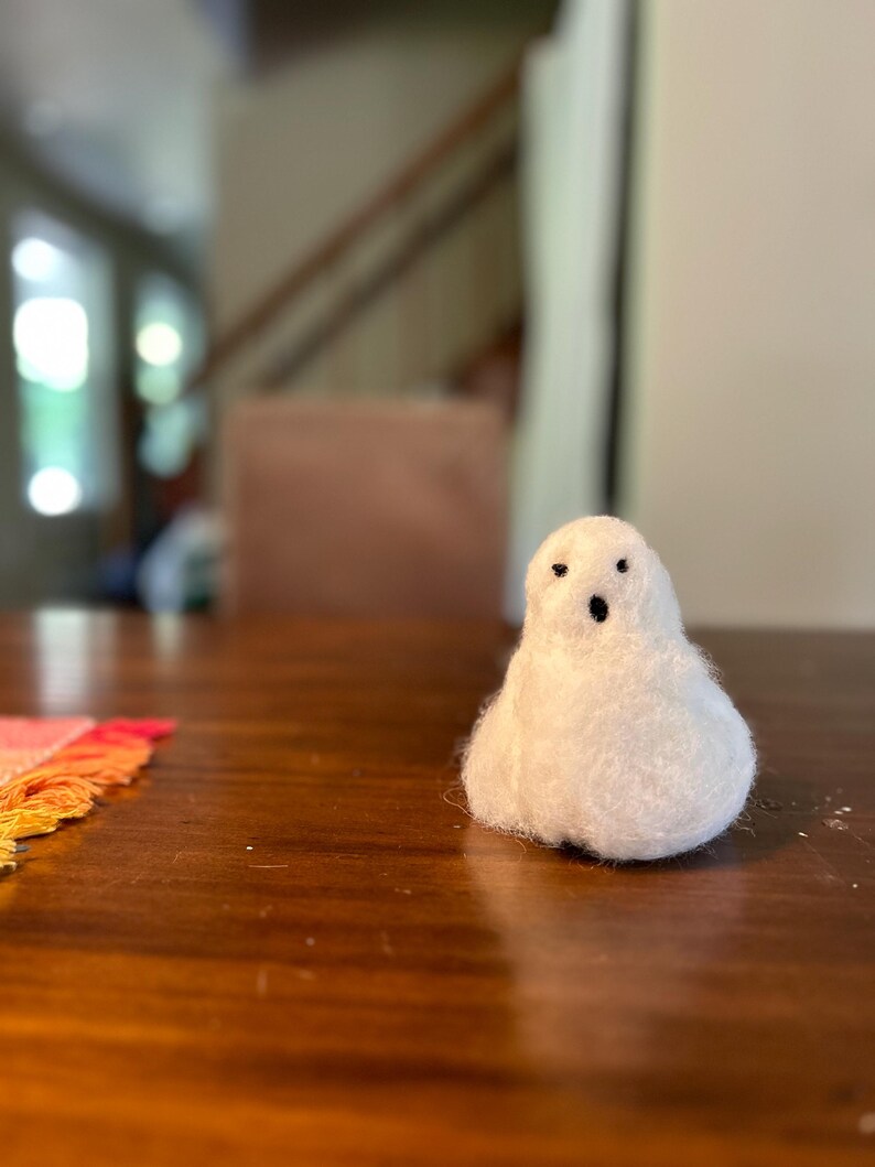Wool Ghost Finger Puppets, Table and Scene Halloween Decor, Needle Felt ...