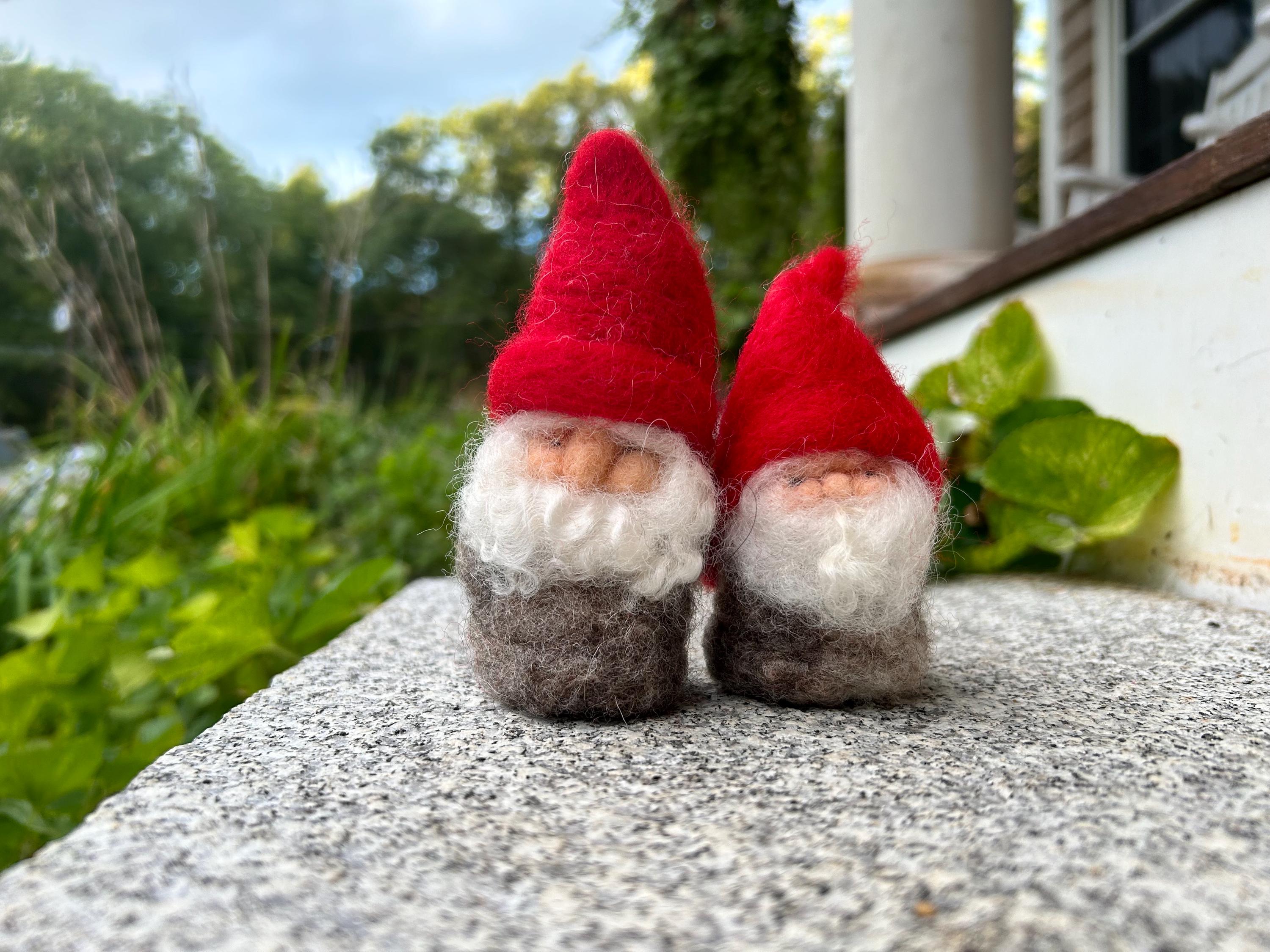 Little Needle Felt Bearded Gnomes, Waldorf German 100% Wool, Finger ...
