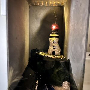 Lighthouse Book Nook, Handmade Finished Product That Lights Up! - Etsy