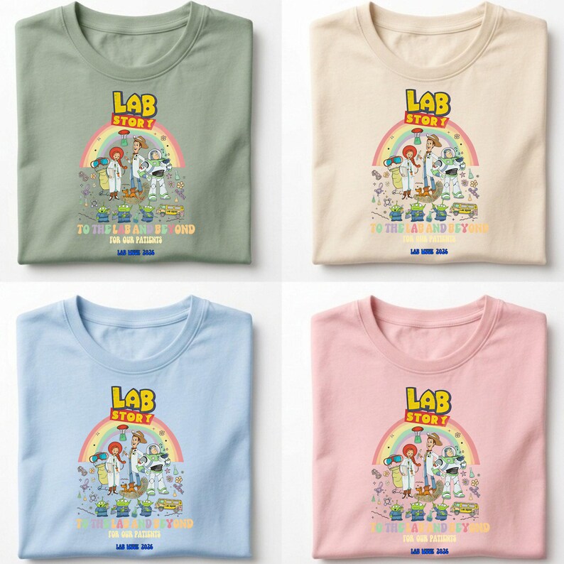 Retro Lab Week 2026 Shirt Toy Story Lab Tech Rainbow Medical Scientist ...