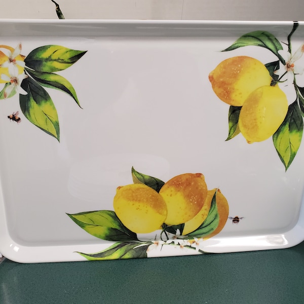 Lemon Melamine Tray - Etsy