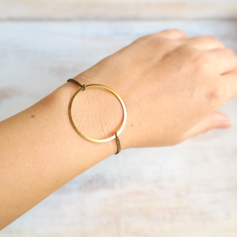 Gold Ring Bracelet / Gold Bracelet With Ring / Gold Bracelet - Etsy