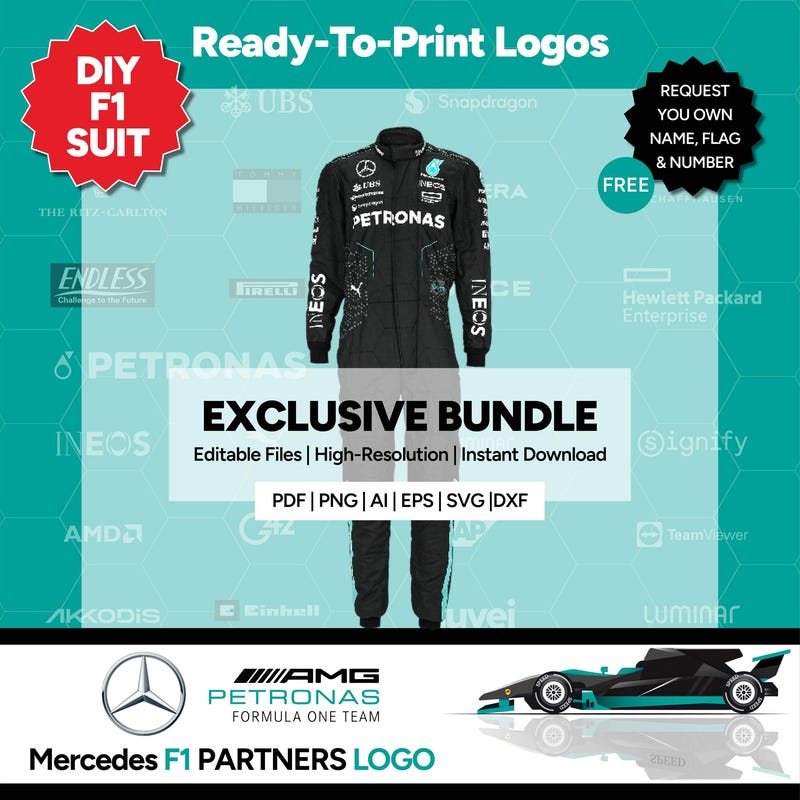 Mercedes Helmet Stickers - Etsy