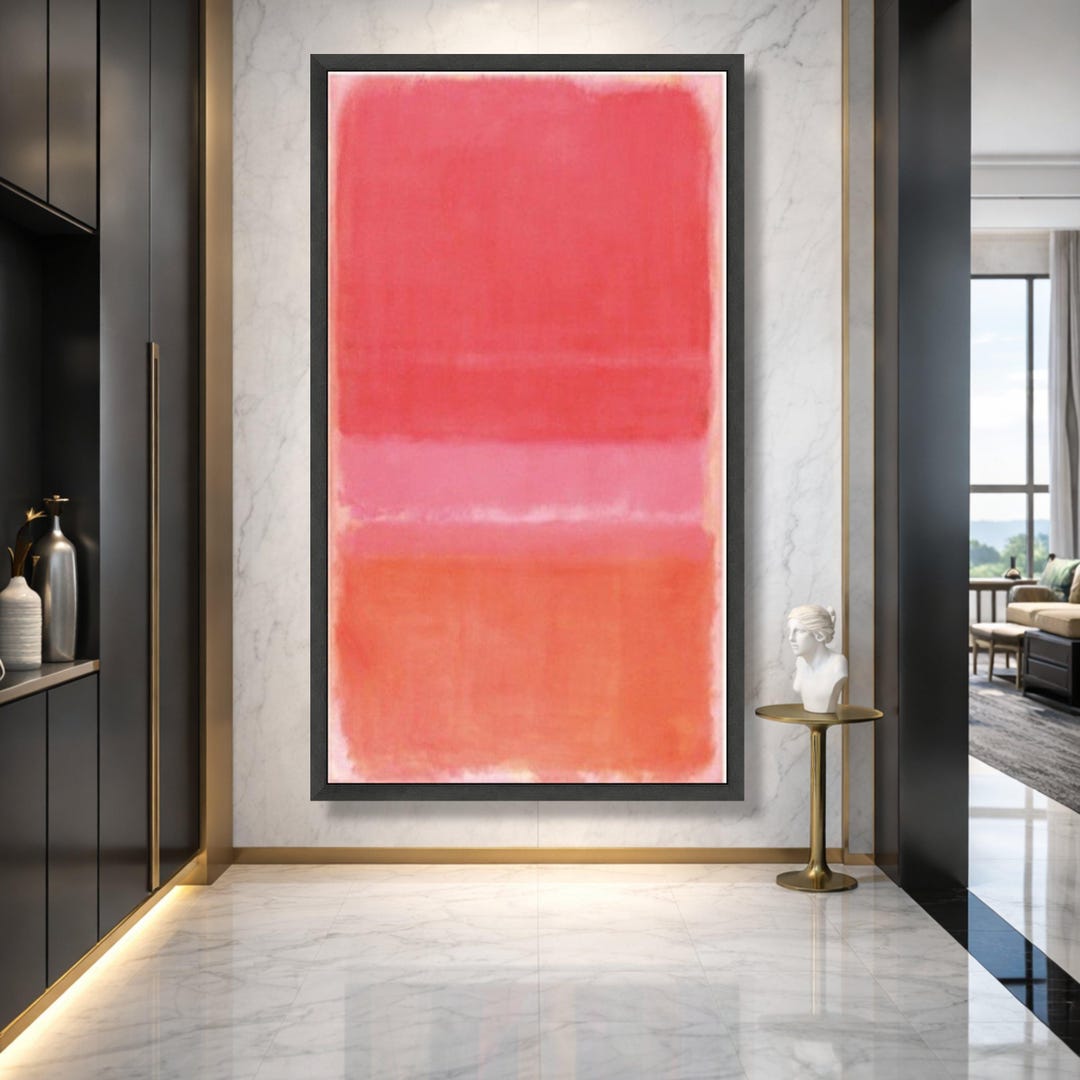 Mark Rothko, Warm Gradient Abstract Canvas Wall Art, Red and Orange ...