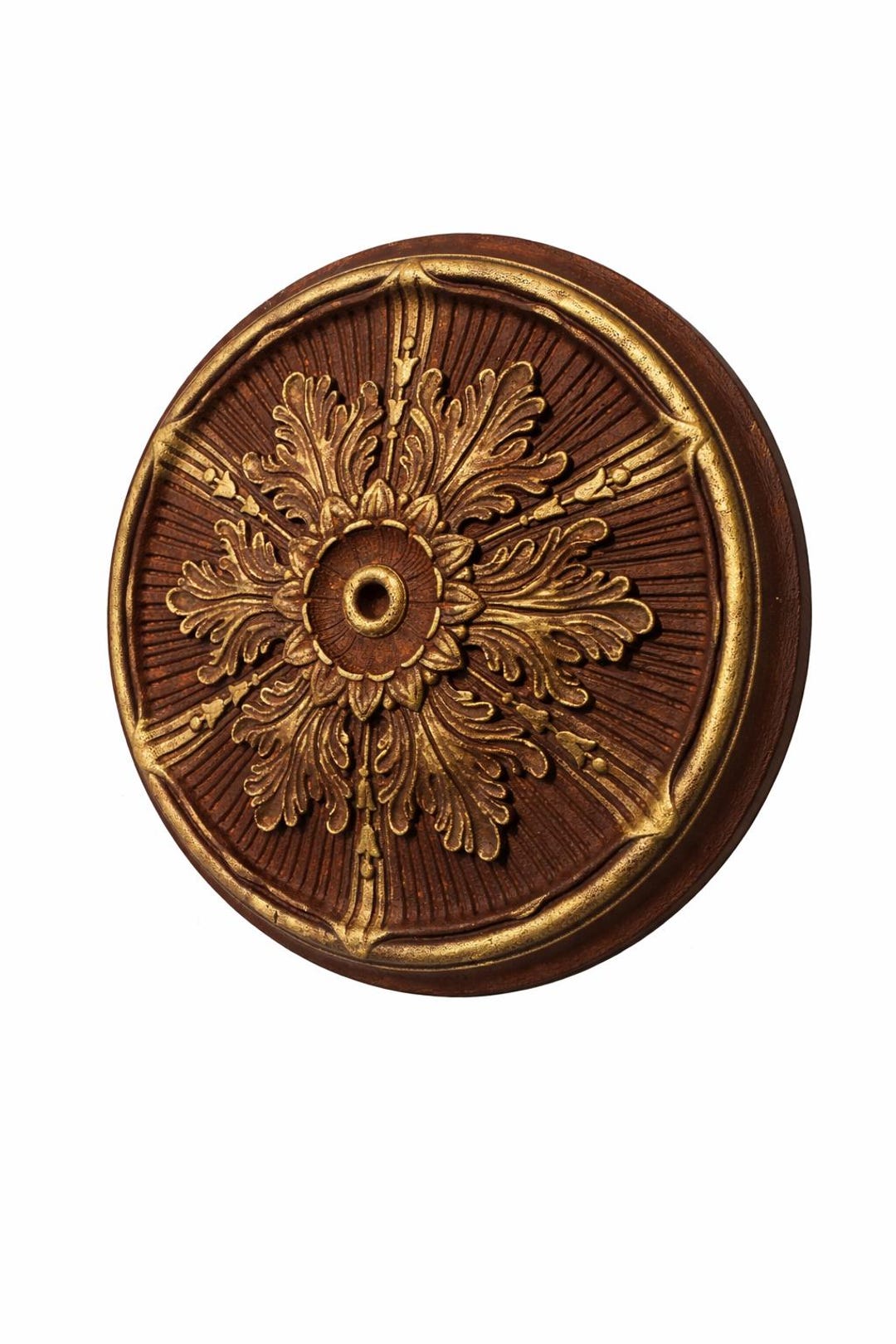 Handmade Decorative Ceiling Medallion Elegant Gold Chandelier Ceiling ...