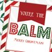You're the Balm Lip Balm Christmas Favor Gift Tag Editable PDF ...