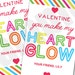 You Make My Heart Glow Neon Valentine for Glow Stick Party Favor Tag ...