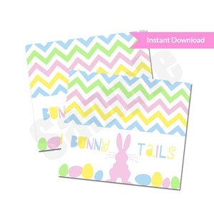 Bunny Tails Easter Party Favor Treat Bag Topper Printable - Etsy