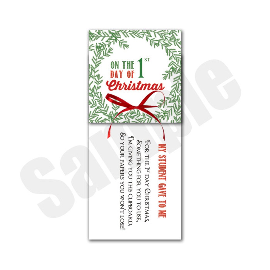 12 Days of Christmas for Teachers From Student Holiday Gift - Etsy
