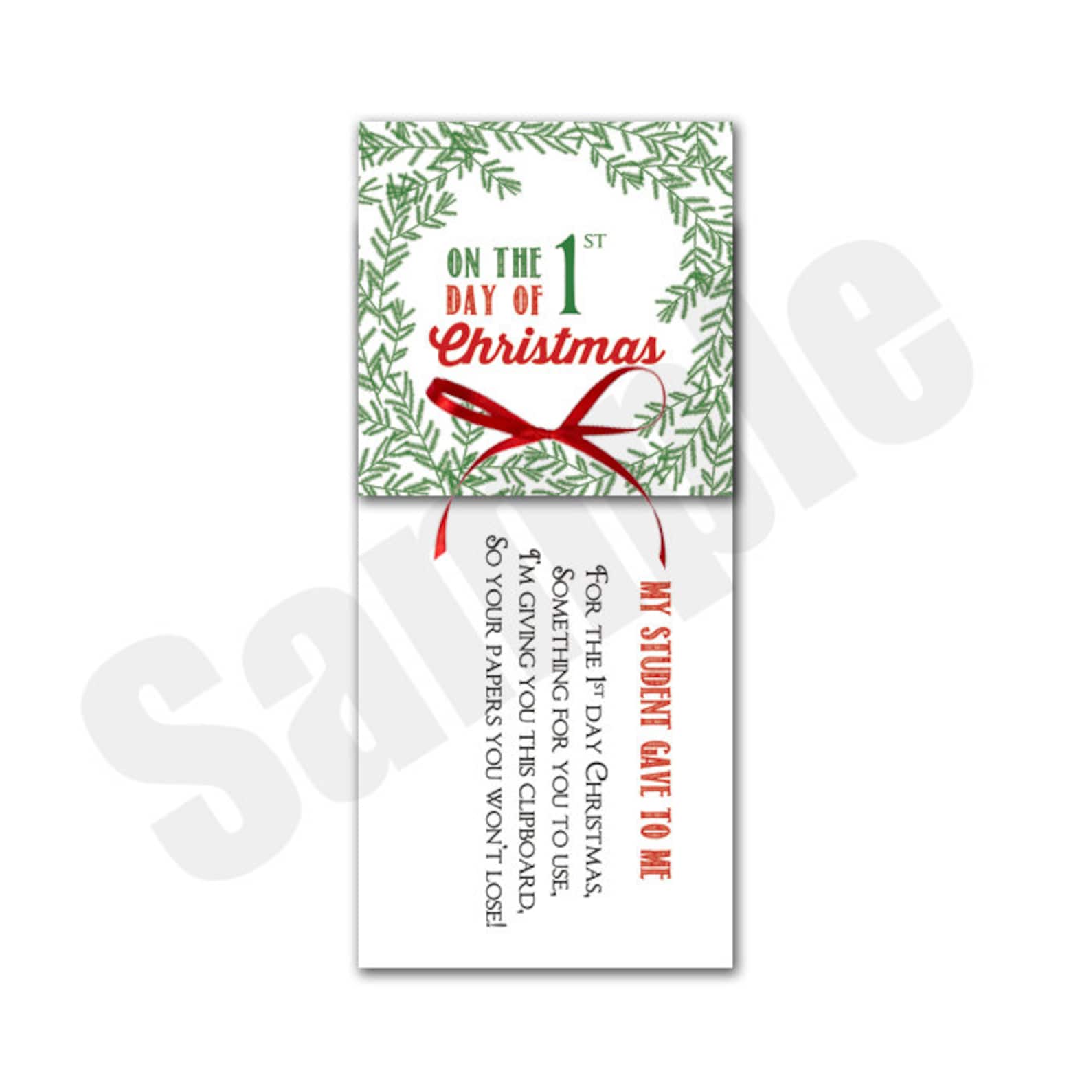 12 Days of Christmas for Teachers From Student Holiday Gift - Etsy