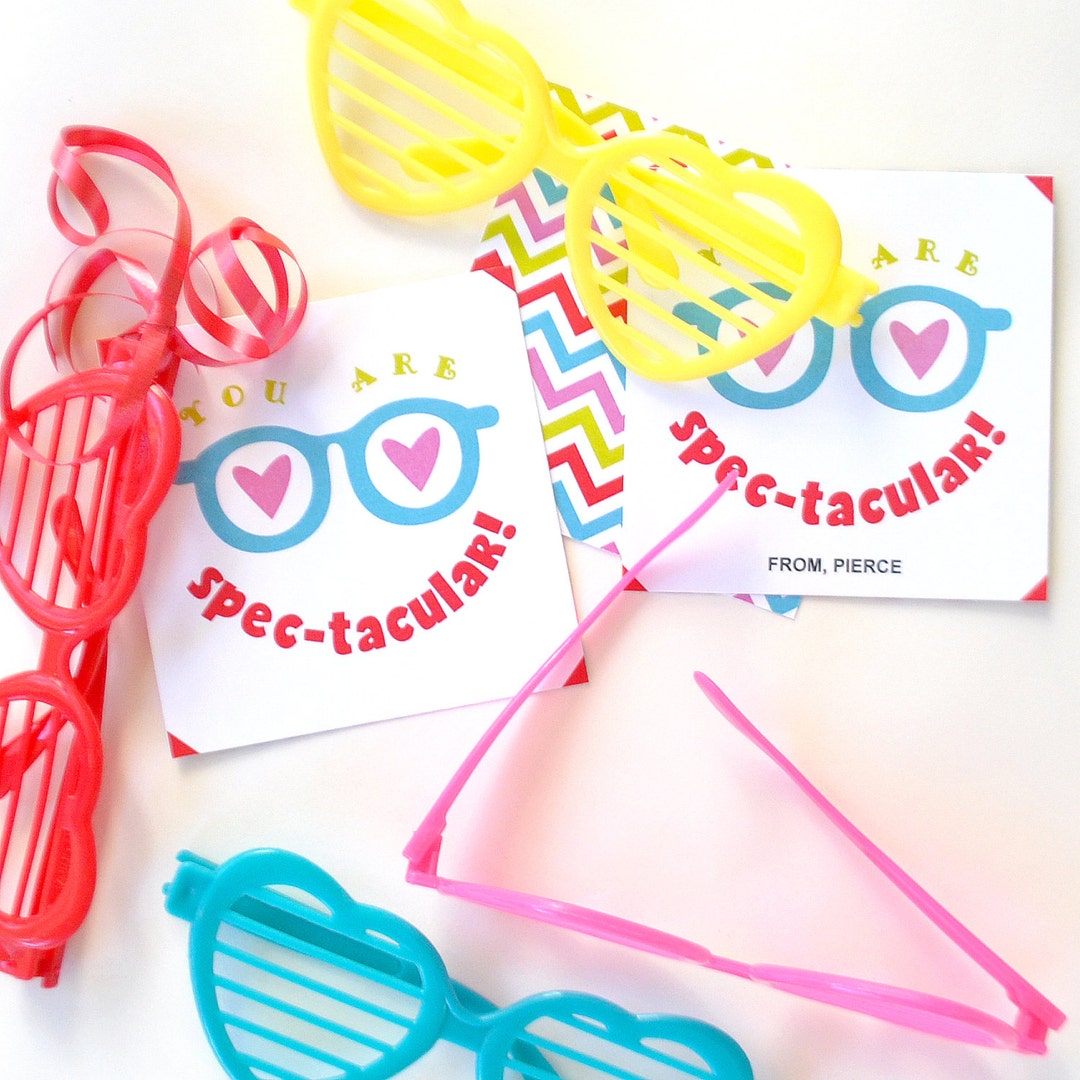 You Are Spec-tacular Love Glasses Valentines Day Card Tags Instant ...