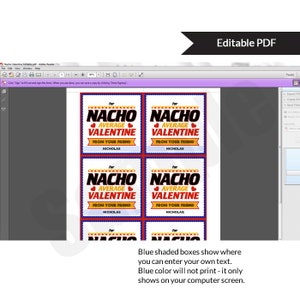 Nacho Average Valentine Cards Printable DIY for Doritos Editable PDF ...