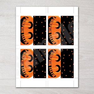 Pumpkin Teeth Candy Corn Halloween Favor Bag Topper Printable Editable ...