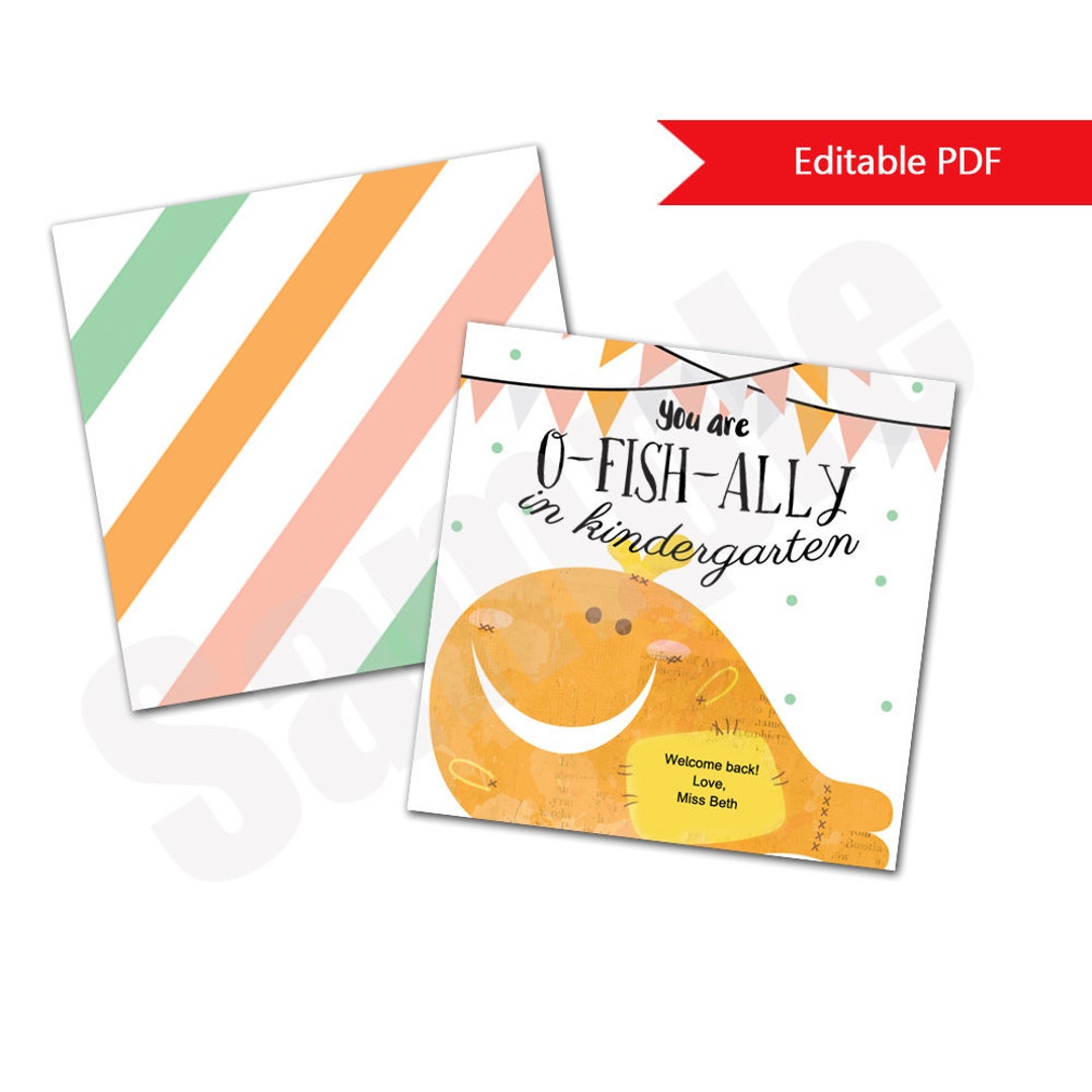 O-fish-ally in Kindergarten Welcome Back to School Goldfish Tag ...