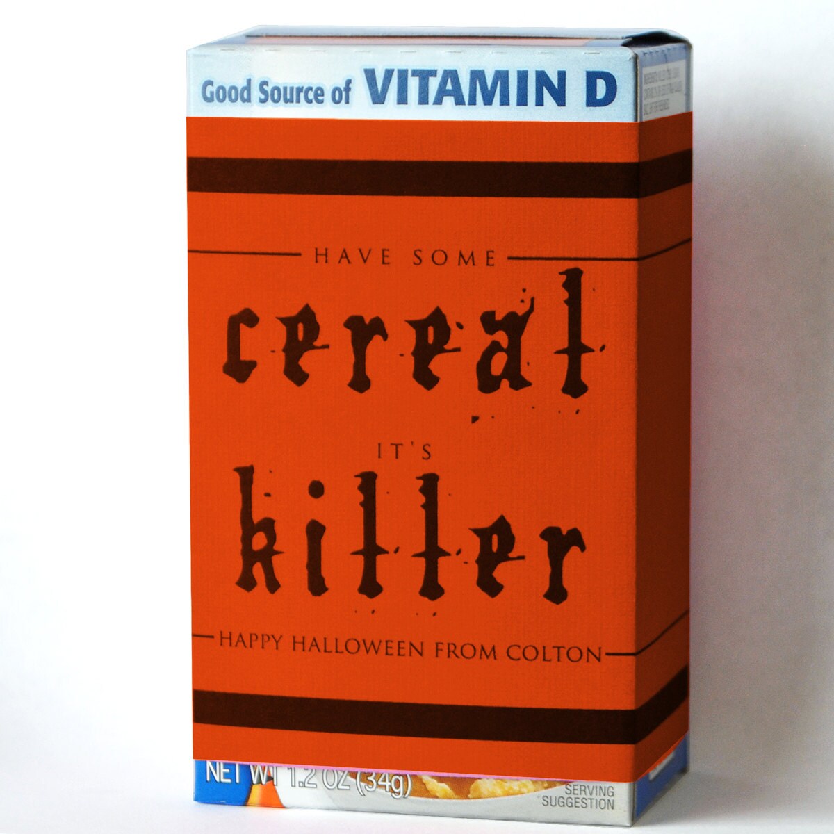Cereal Killer Mini Cereal Box Wrapper Halloween Party Favor Printable ...
