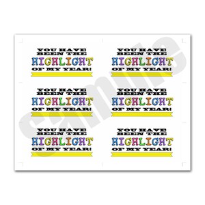 You Have Been the Highlight of My Year Teacher or Student Appreciation ...