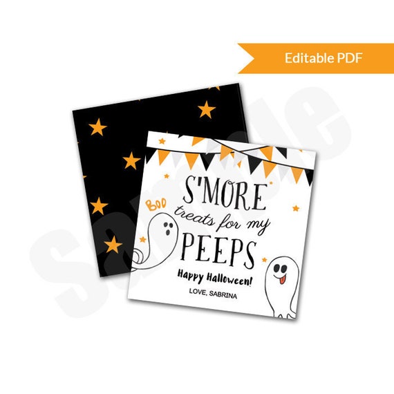 S'More Treats for my Peeps Halloween Ghost Gift Card or | Etsy