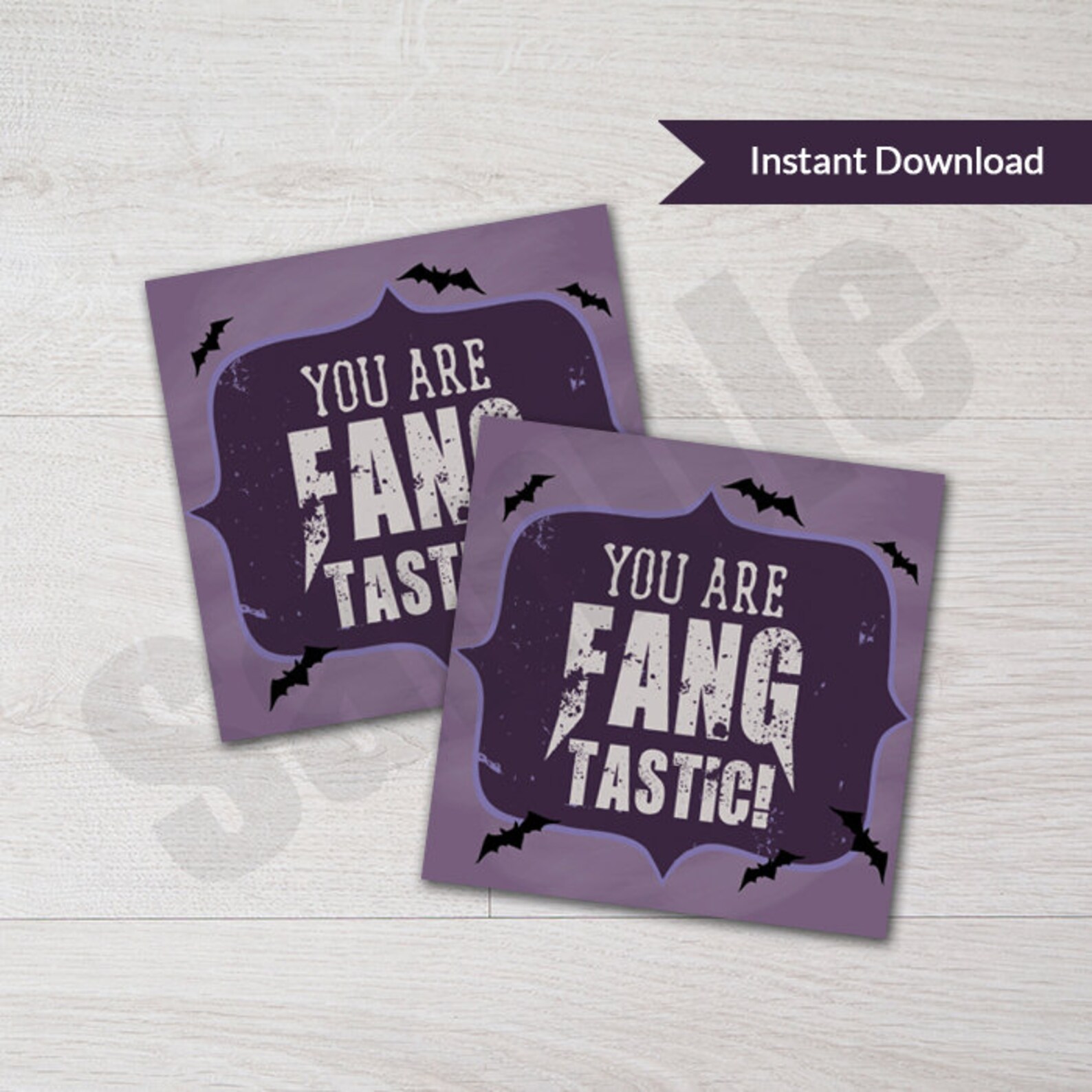 You Are Fang-tastic Halloween Party Favor Tag Card Printable - Etsy