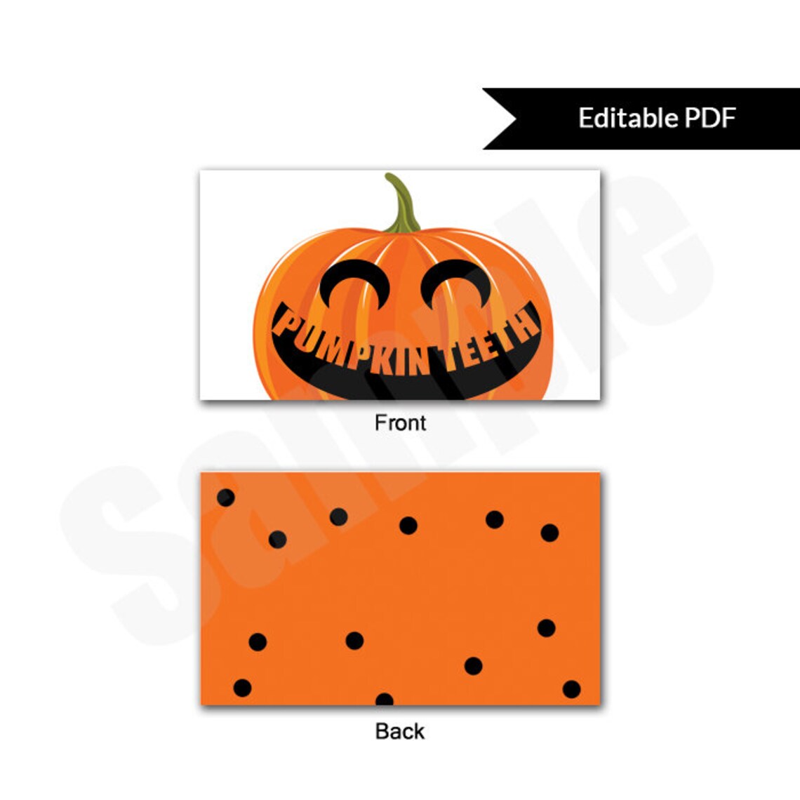 Pumpkin Teeth Candy Corn Halloween Favor Bag Topper Printable | Etsy