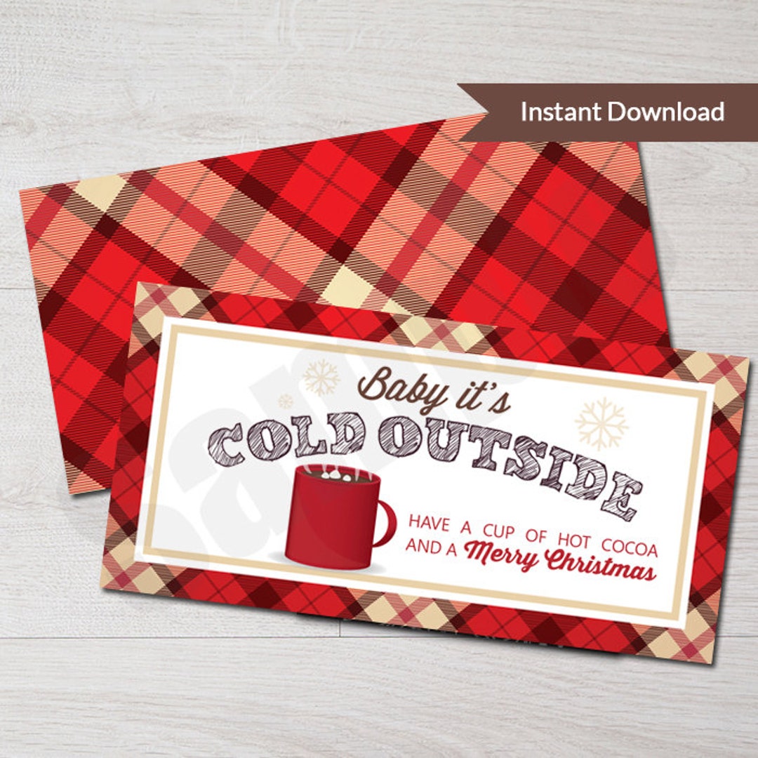 Printable Hot Cocoa Gift Tag, Party or Christmas Enclosure Card - Etsy