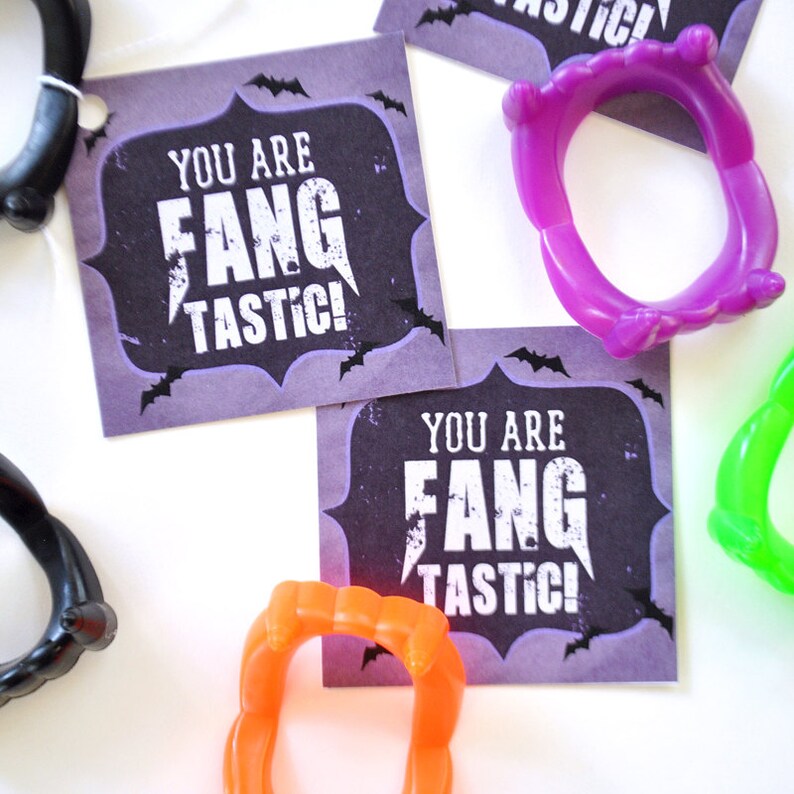 You Are Fang-tastic Halloween Party Favor Tag Card Printable for ...