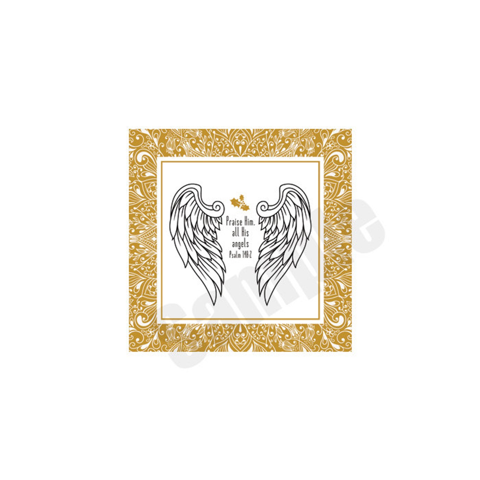 Angel Wings With Scripture Verses Christmas Gift Tags Enclosure Cards ...