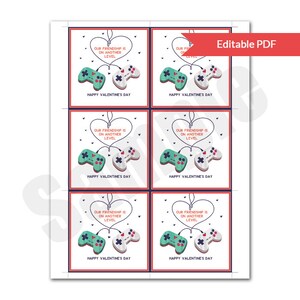 Video Game Level up Friendship Valentines Day Cards Instant Download ...