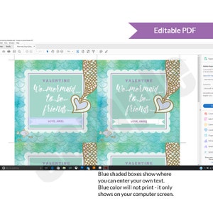 We Mermaid to Be Friends Valentines Day Cards Instant Download ...