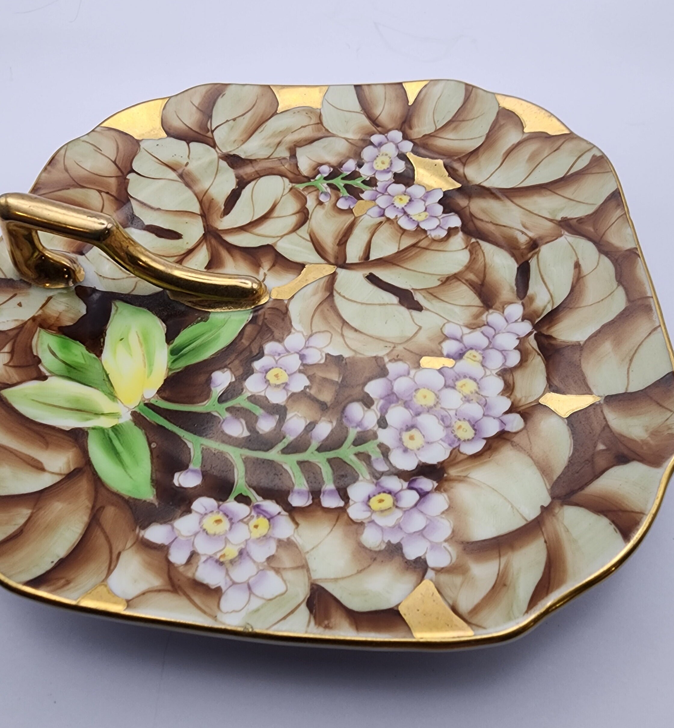 SALE Occupied Japan Hand Painted Lemon Plate Aka Nappy or Nice Trinket ...