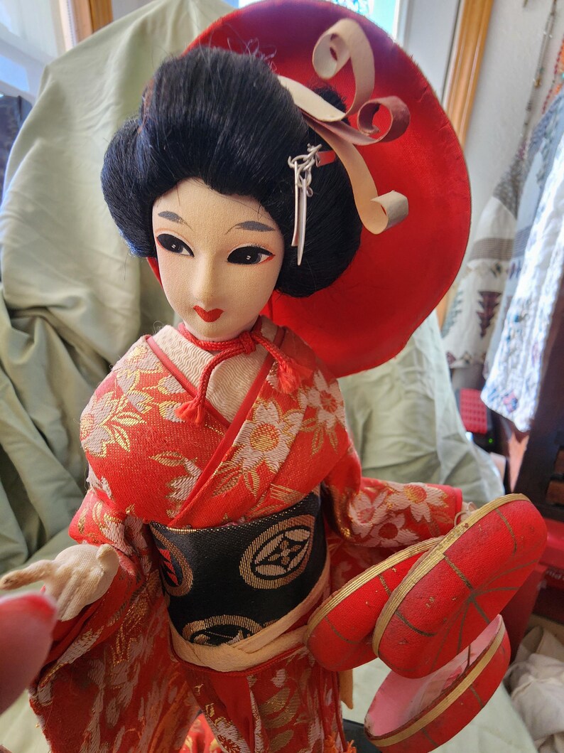 Vintage Nishi Japanese Geisha Doll "hat Dancer" With Original Label ...
